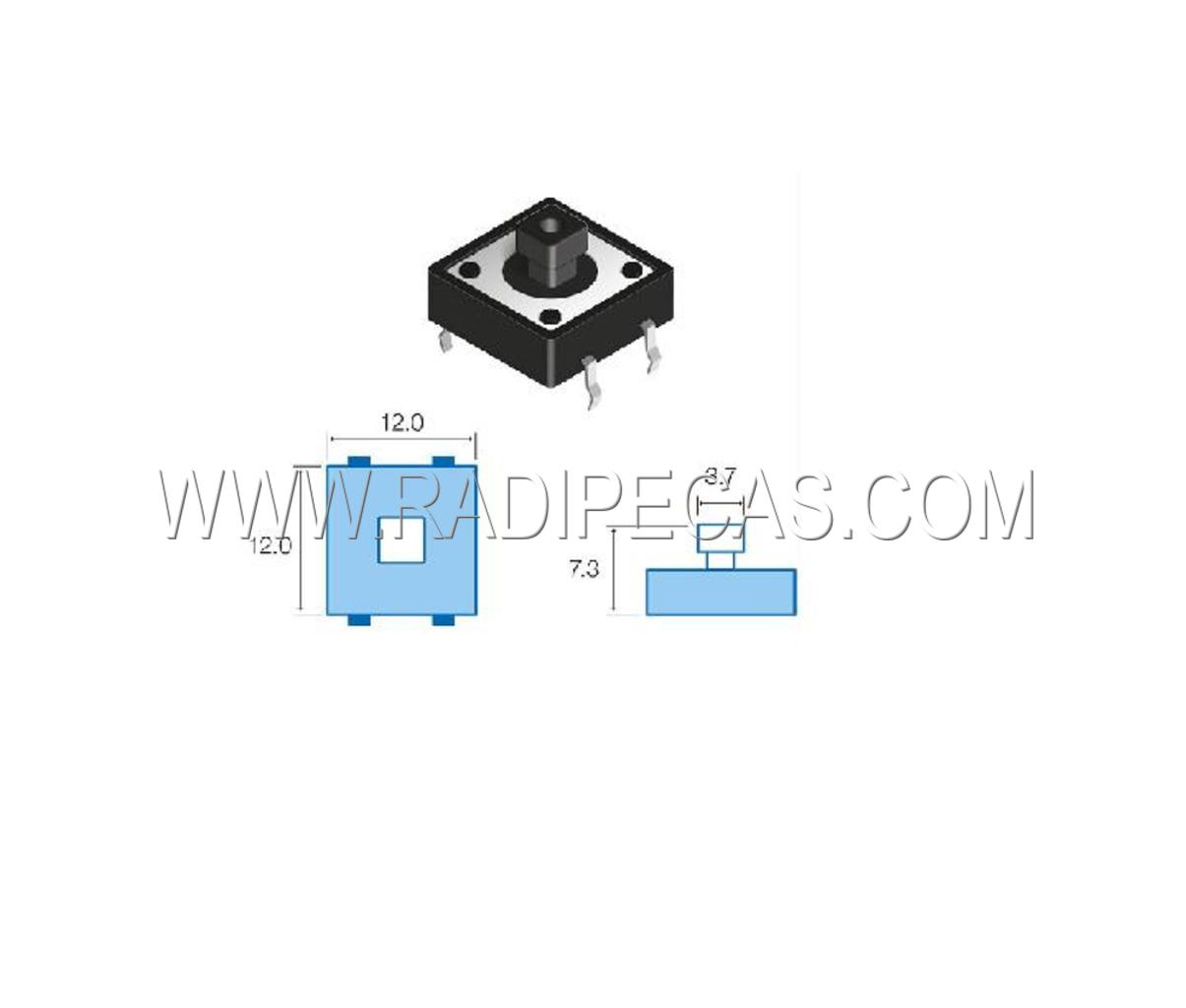 SW081 INTERRUPTOR TIPO TECLA - Radipeças