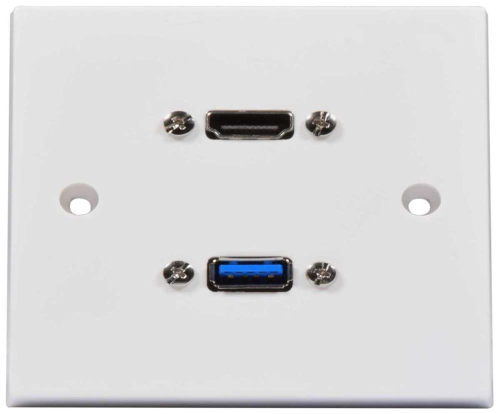 Placa de Parede Multimídia com Meia Hdmi e Usb3.0. - Radipeças